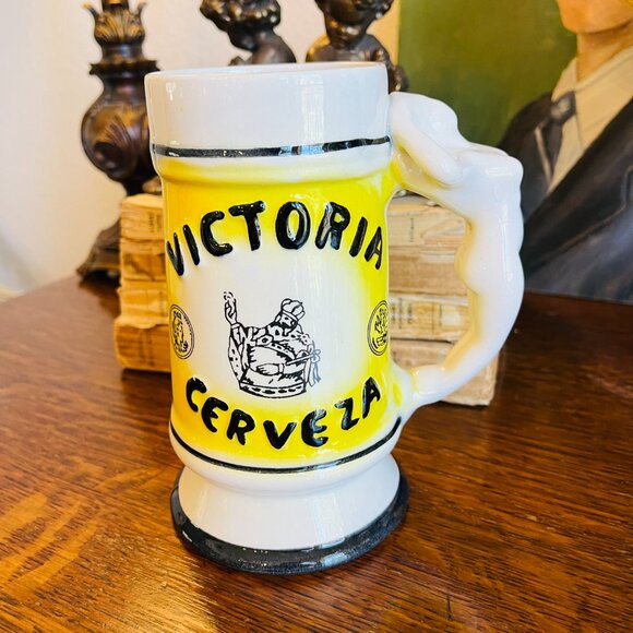 Vintage | Dining | Vintage Victoria Cerveza Beer Mug With Lady Handle ...